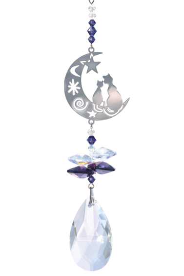 Cats Purple Crystal Fantasy Wind Chime | Gift N Garden