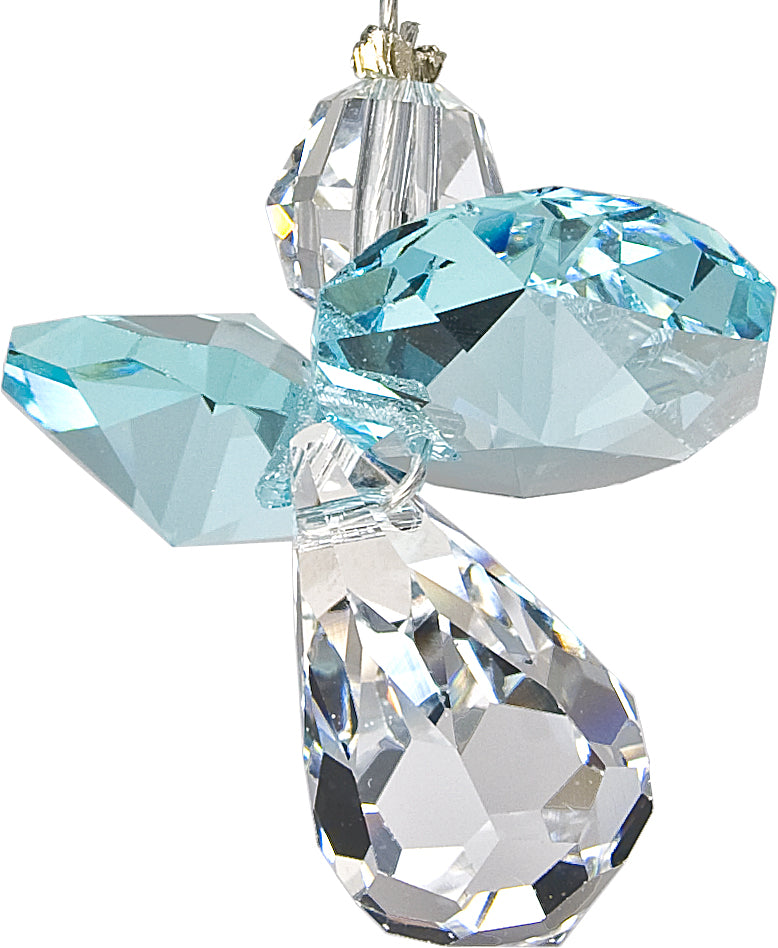 Aquamarine March Guardian Angel Suncatcher Crystal