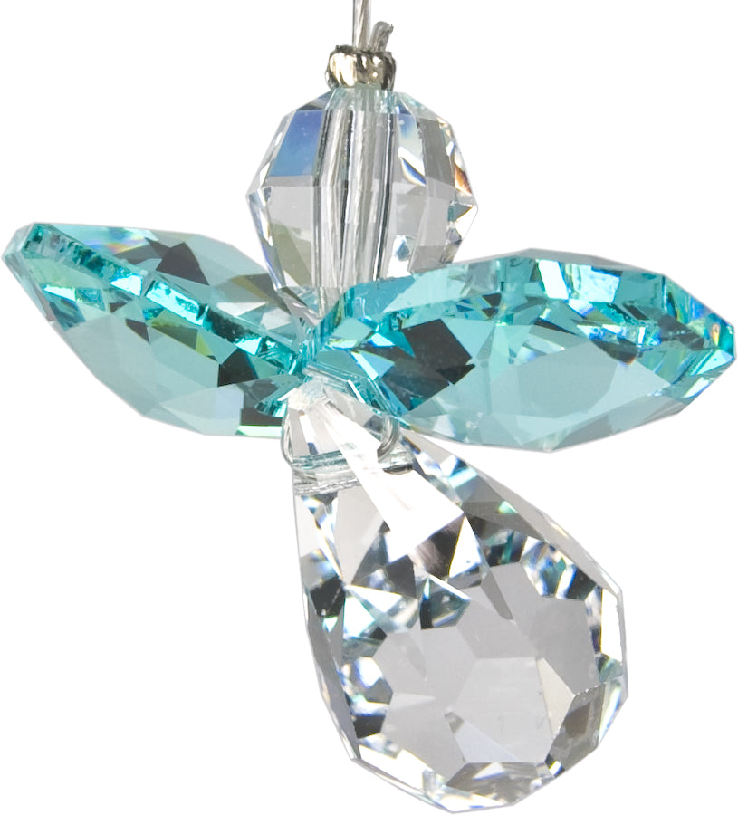 Blue Zircon December Guardian Angel Suncatcher Crystal